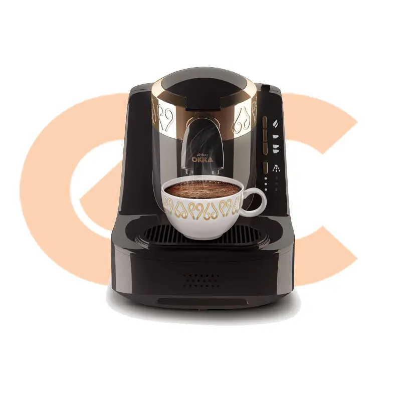 OKKA Automatic Turkish Coffee Machine with Black x Copper Water Tank ...